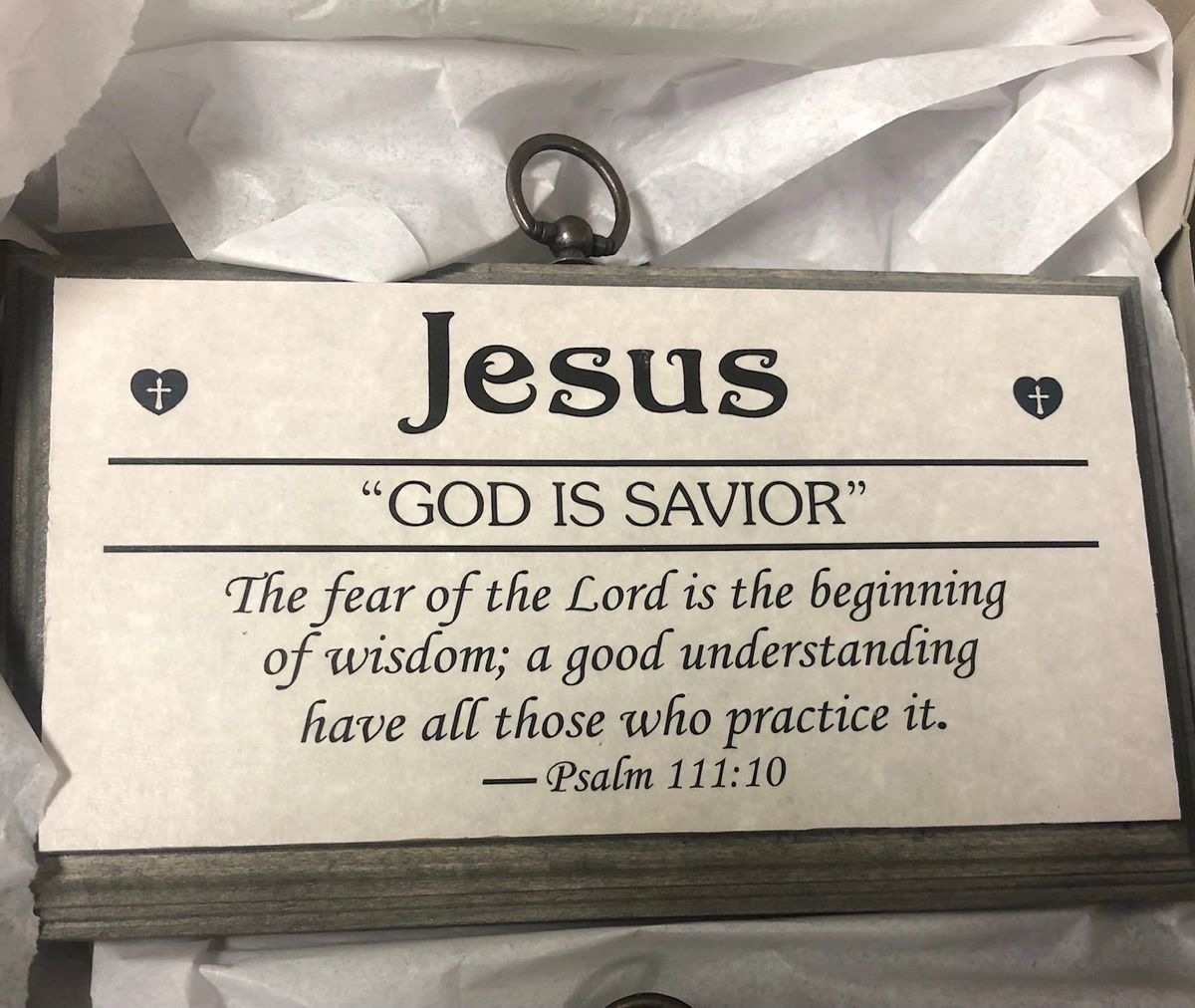 "Jesus" Name Plaque