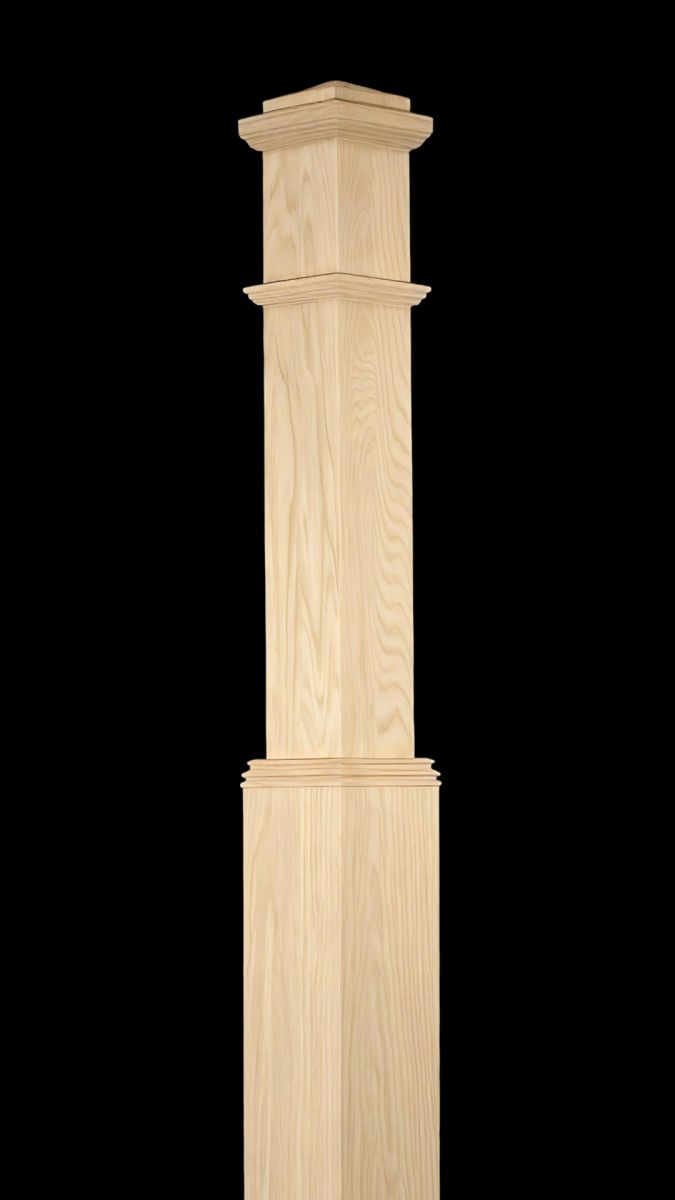 C-4091 Red Oak 6-1/4" x 55" Box Newel