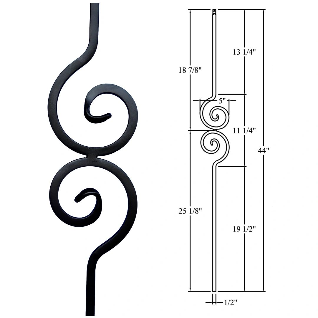 B010 Spiral Scroll-Satin Black