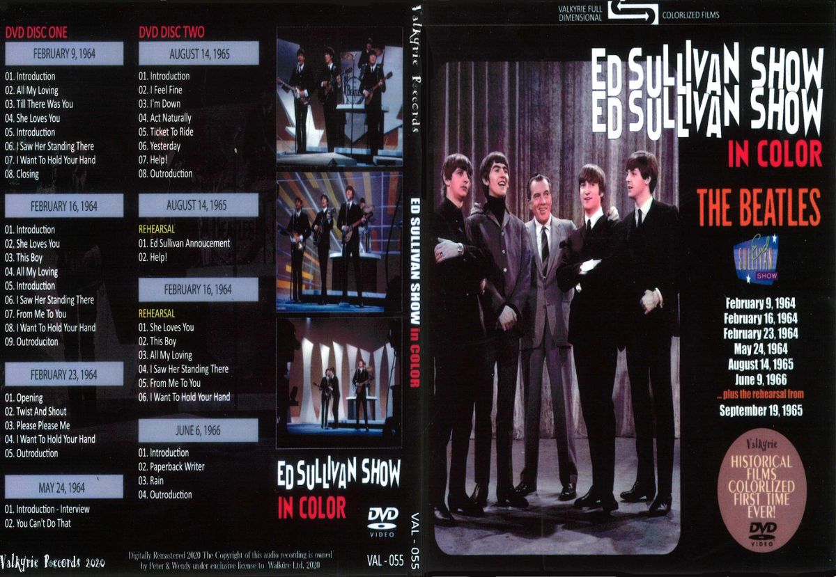 Beatles - Ed Sullivan Shows in COLOR! (2 DVD set)