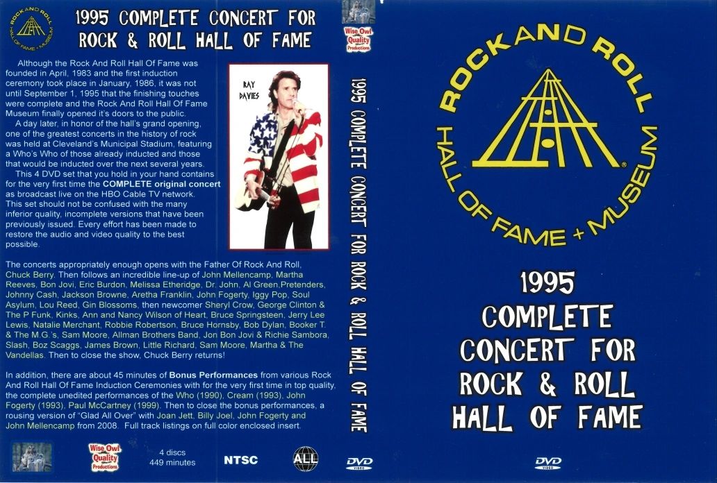 Rock & Roll Hall Of Fame CONCERT 1995 (4 DVD set)