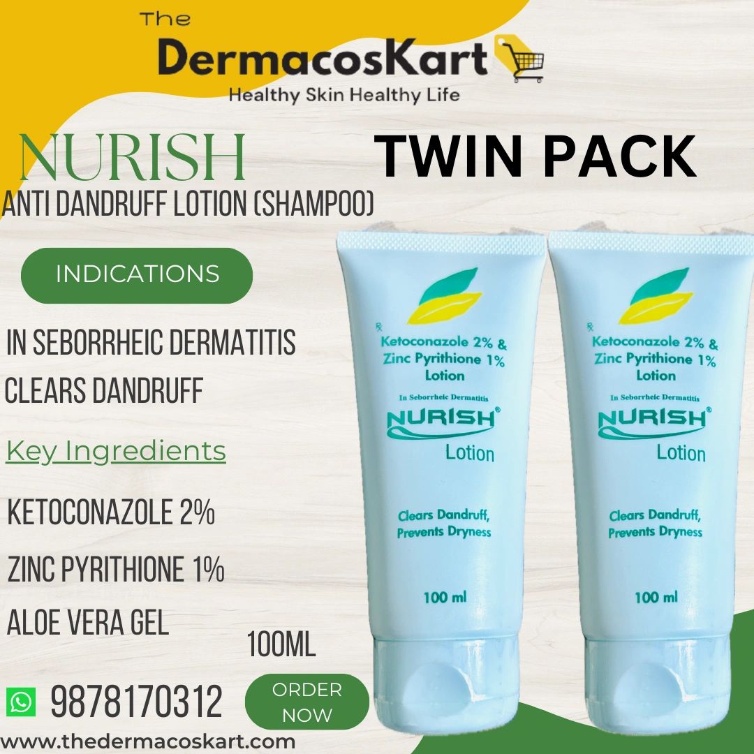 Nurish Hair Shampoo - Now Lotion (Anti Dandruff) Twin Pack