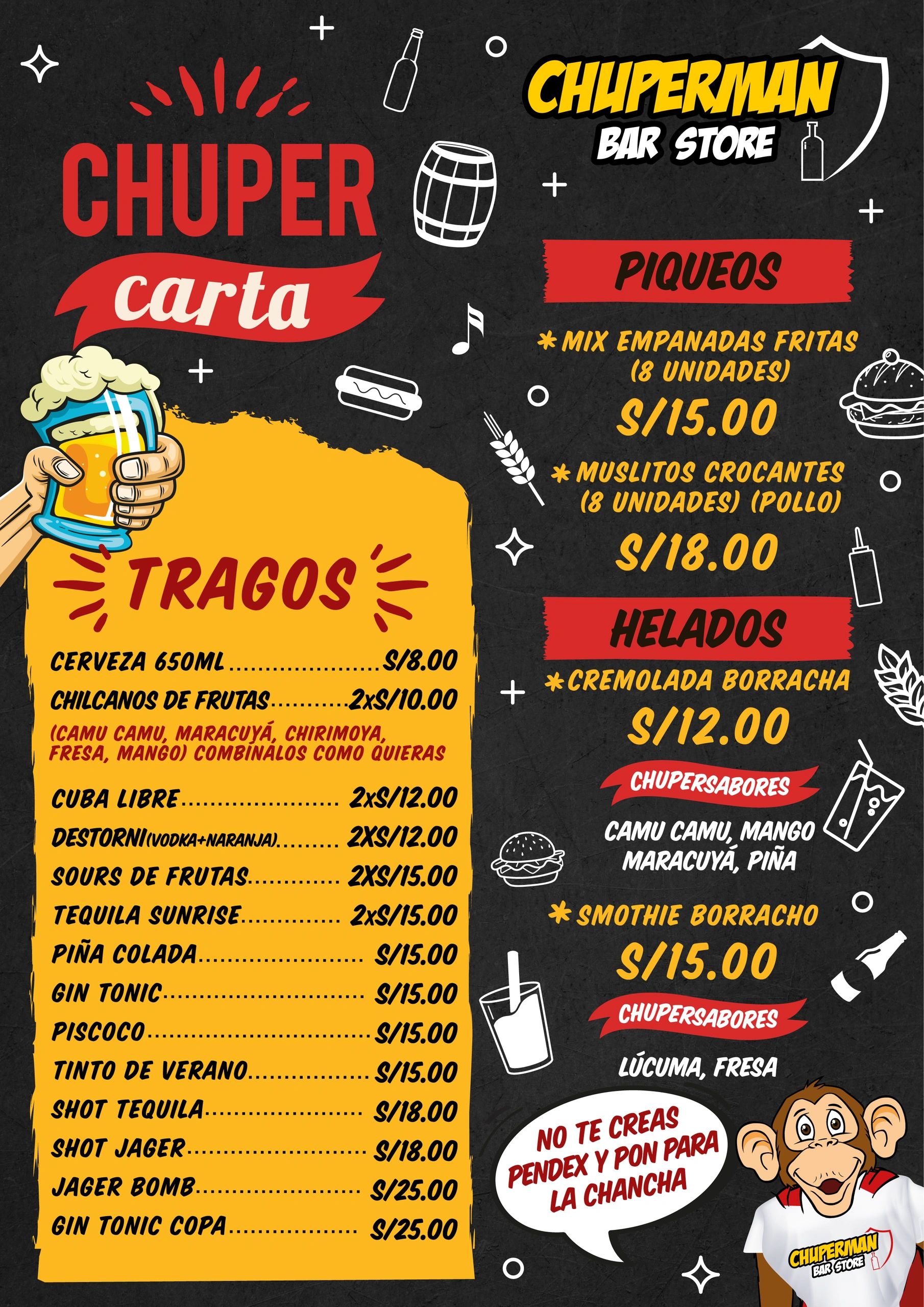Carta Chuperman | Chuperman Delivery