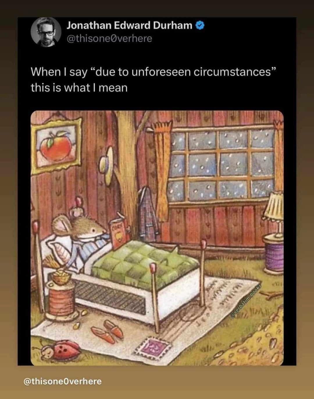 Unforeseen Circumstances and What They Can Look Like