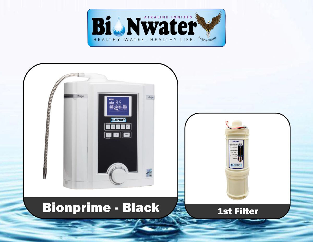 Bionprime Black Alkaline Ionizer Machine - 1st Filter