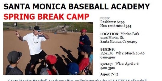 Santa Monica Baseball Academy - Baseball Camp, Sports Camp