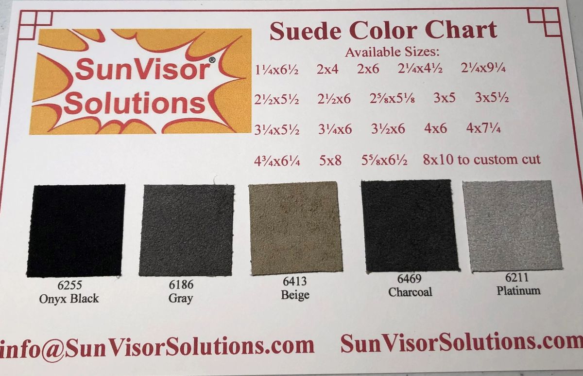 Color Chart -- Suede