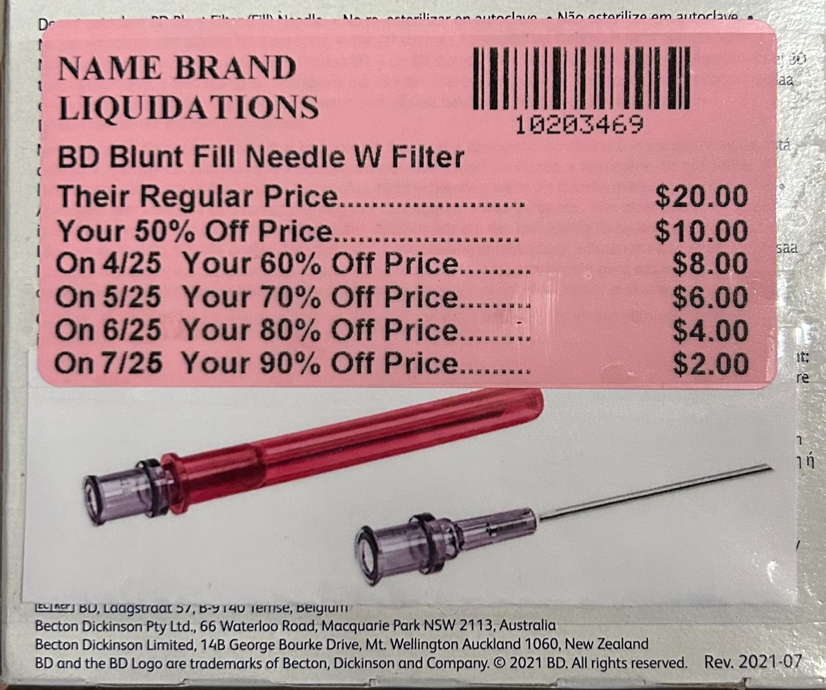 BD Blunt Fill Needle With Filter