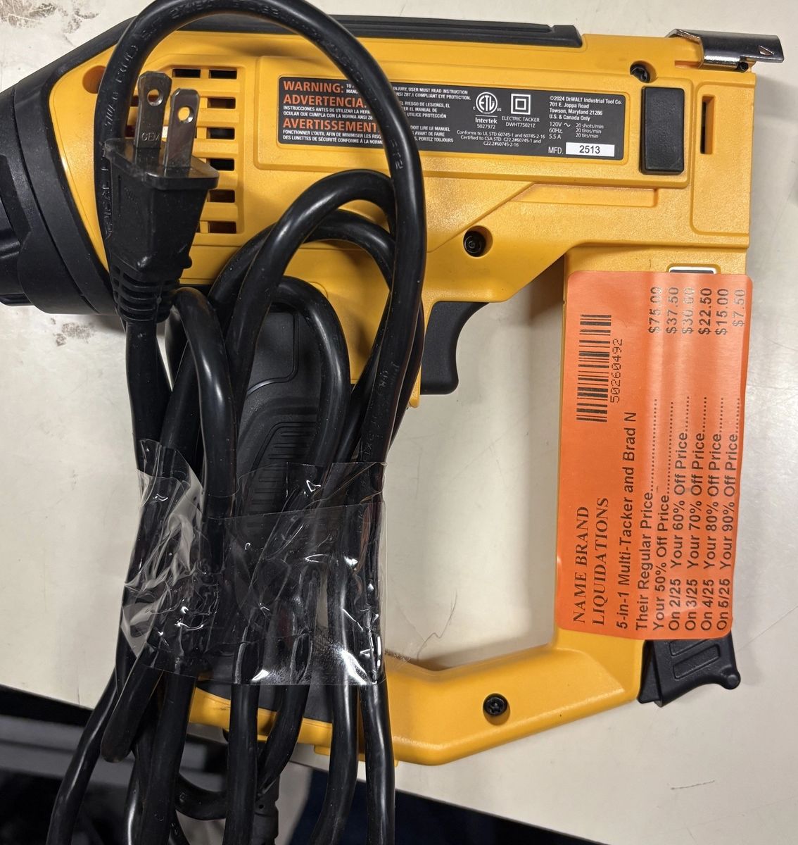 DEWALT Corded Multi-Tacker and Brad Nailer