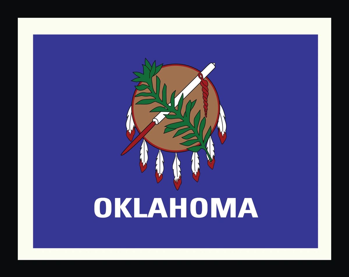 OKLAHOMA-FLAG AND SHAPE