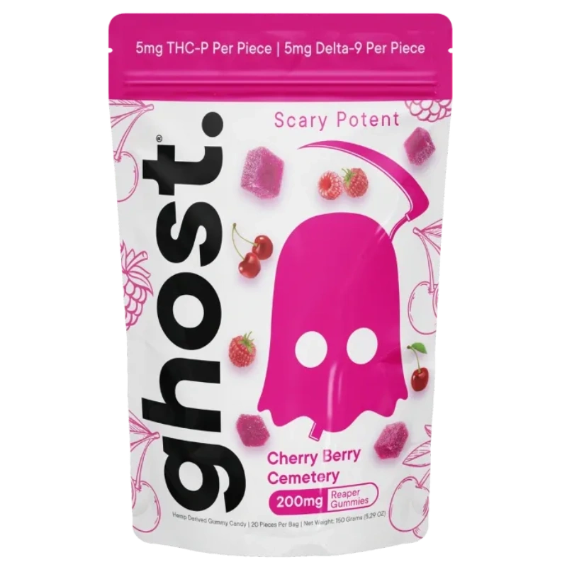 GHOST Delta 9 + THCP Reaper Blend 200mg Gummies - Cherry Berry Cemetery