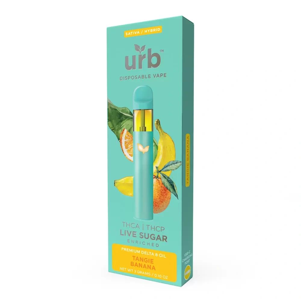 Urb THCA Live Sugar Disposable 3ML Vape Pen – Tangie Banana
