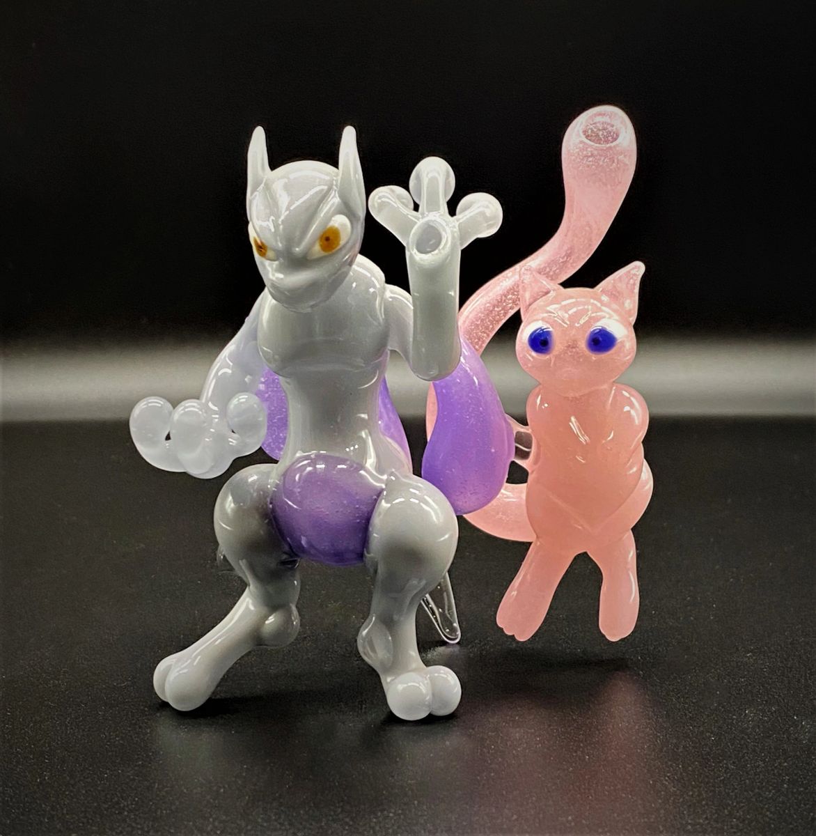 Bob the Glass Blower- Mew and Mewtwo (Dry Pipe & Rig)