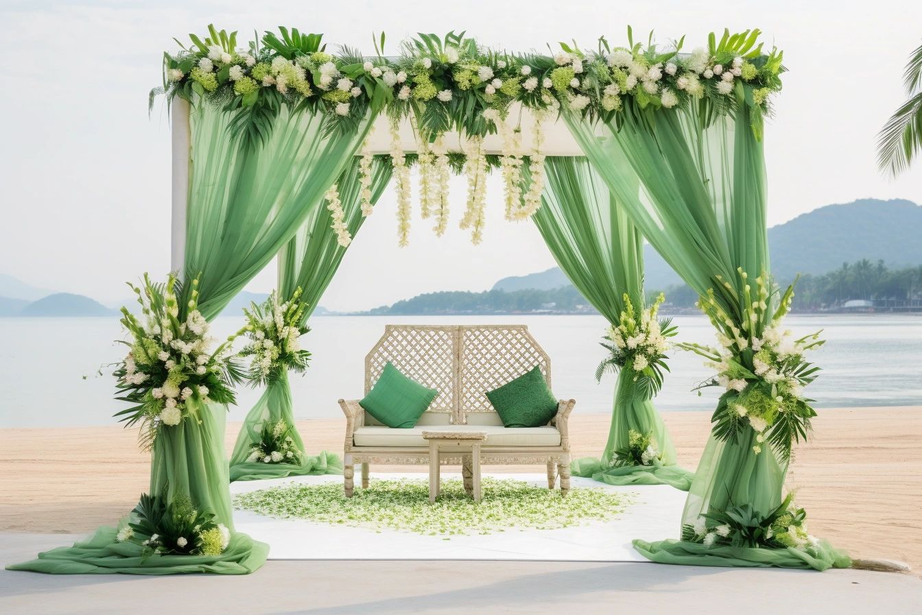 A Guide to Choosing Colors for a Beach Wedding Mandap in Thailand