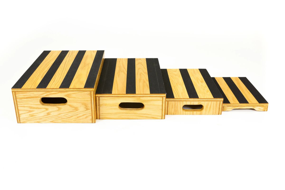 Deluxe Nested steps, Set of four (2", 4", 6" & 8"), Oak plywood