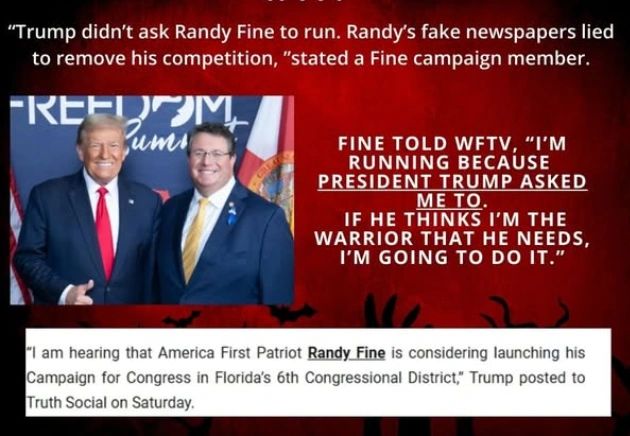 Breaking News: Randy Fine’s False Trump Endorsement 6th District