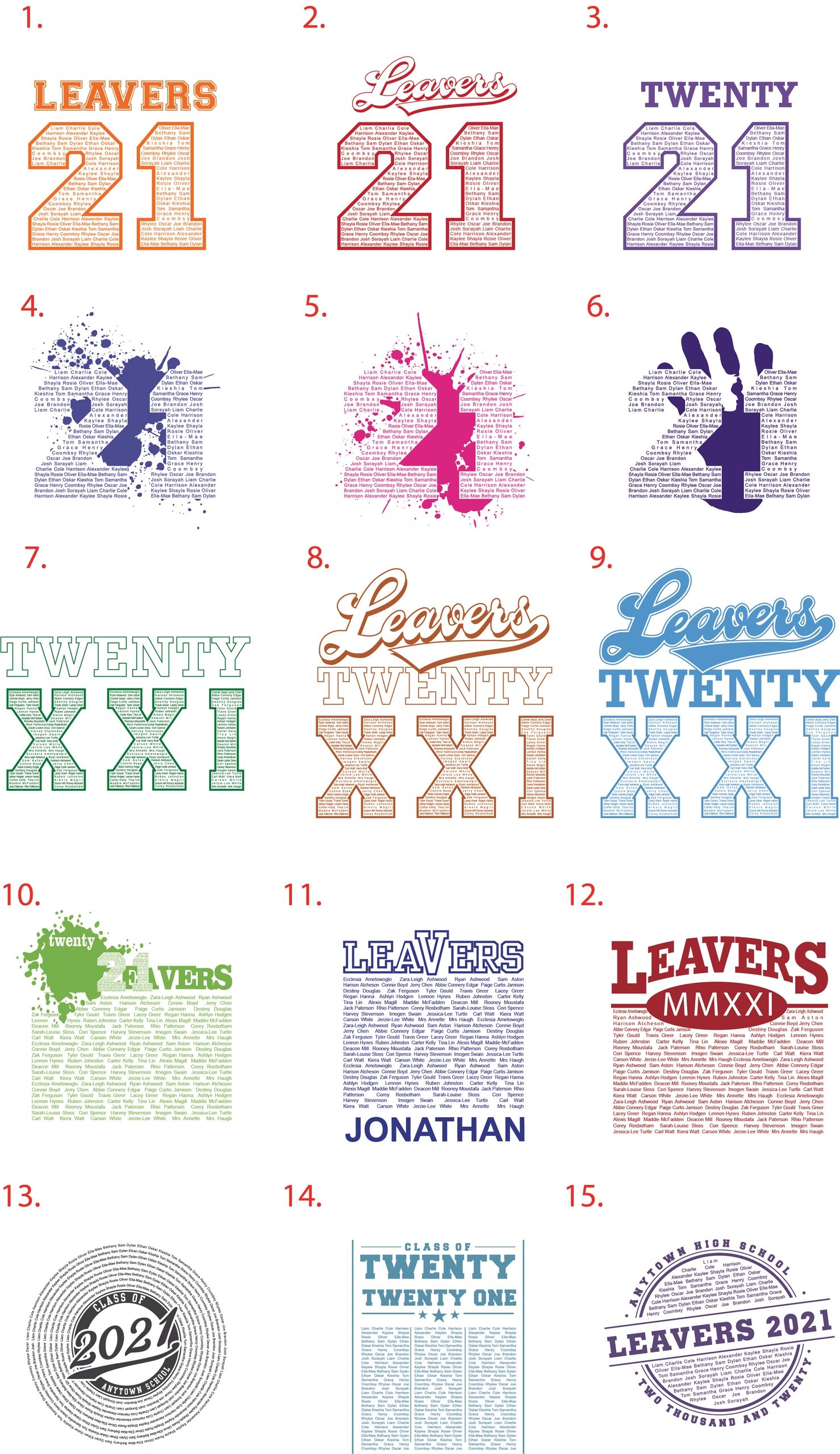 Leavers Templates - 21h