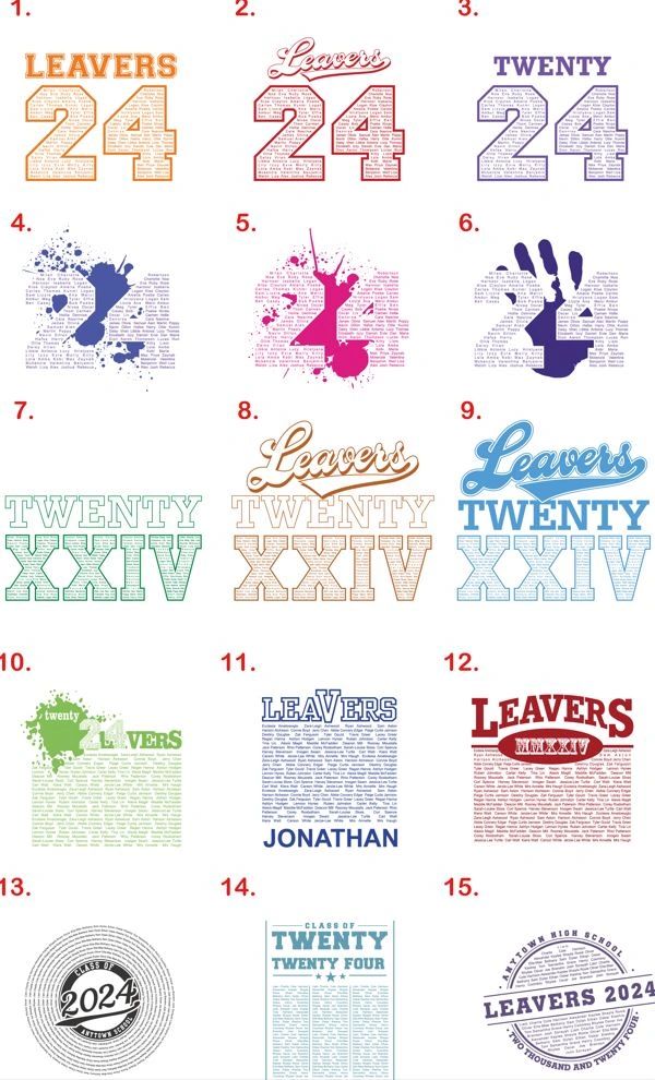 Leavers 24 templates