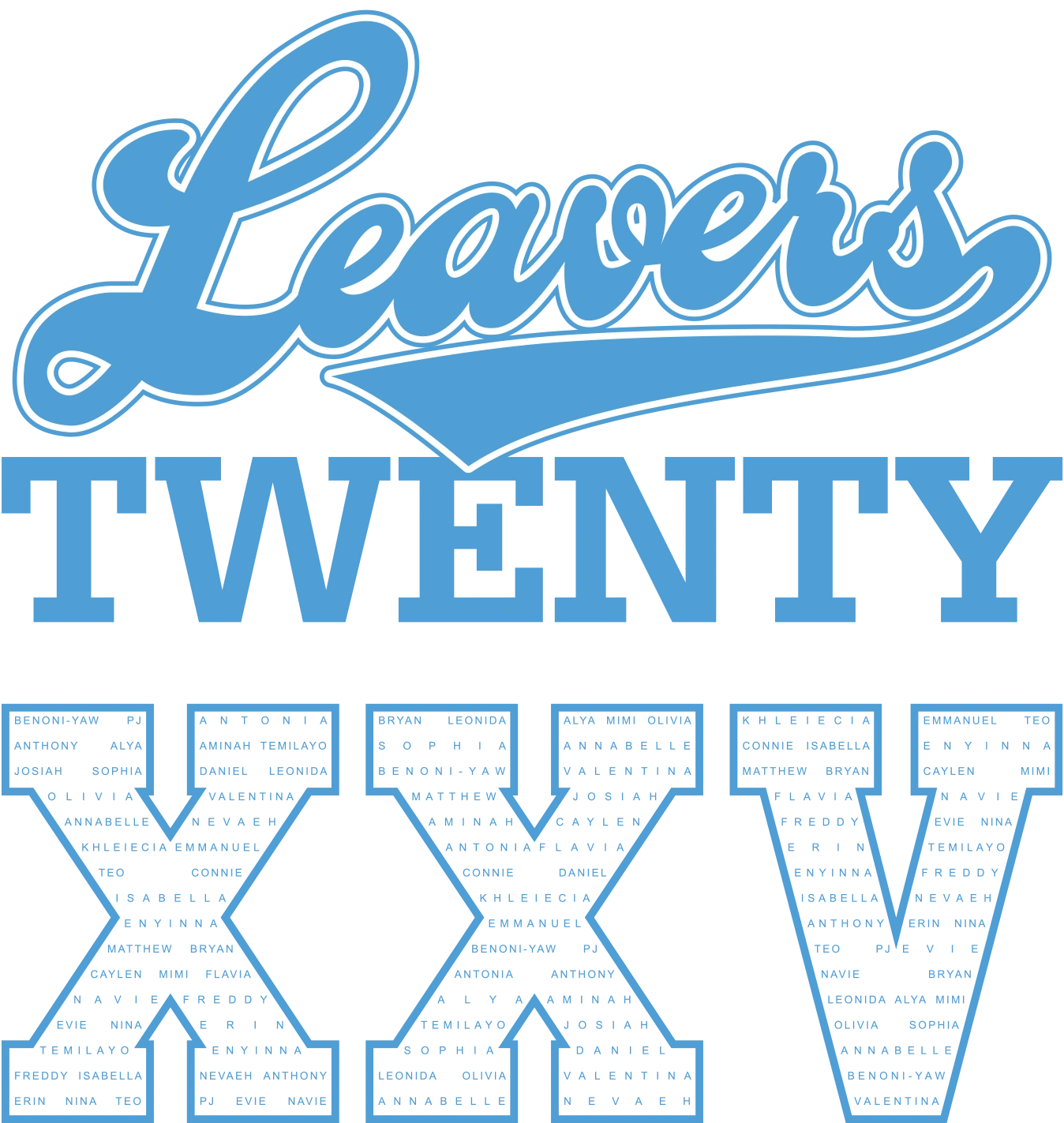 Leavers Hoodies Artwork made simple