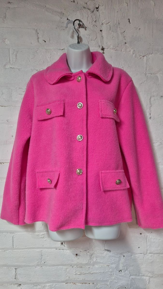 Caroline cosy button detail jacket