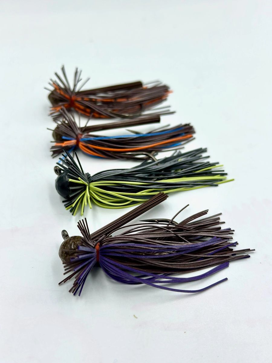 Old School Flat Rubber Jigs
