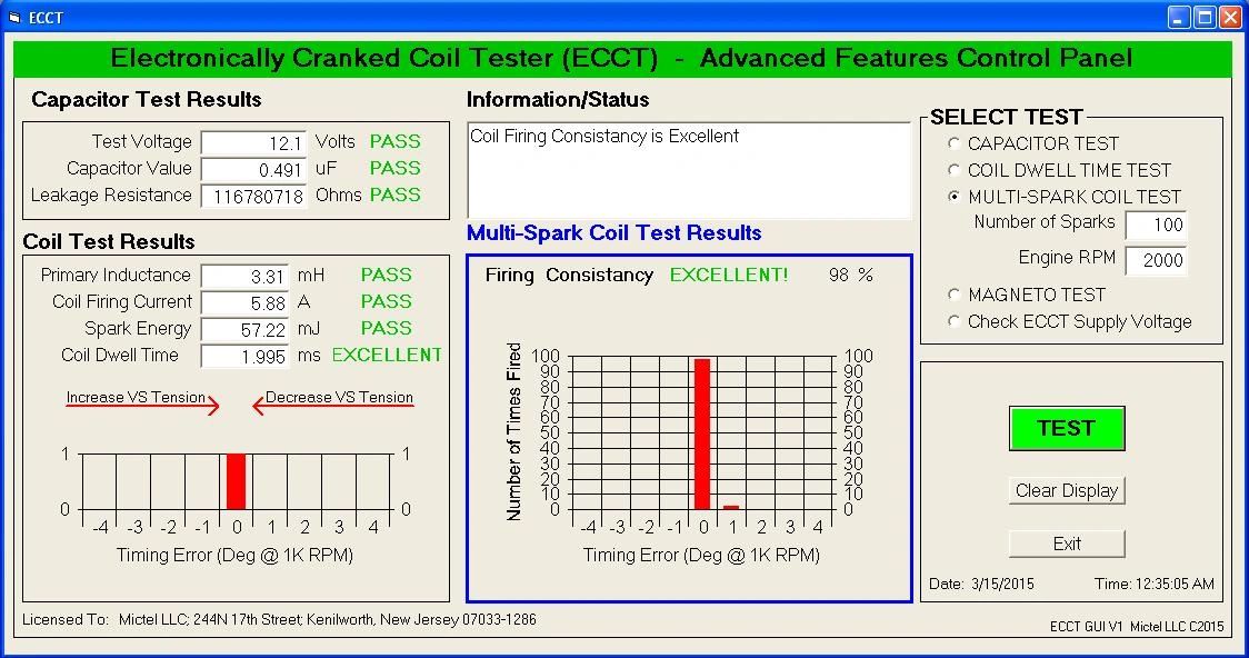 Advanced Features Software for the ECCT