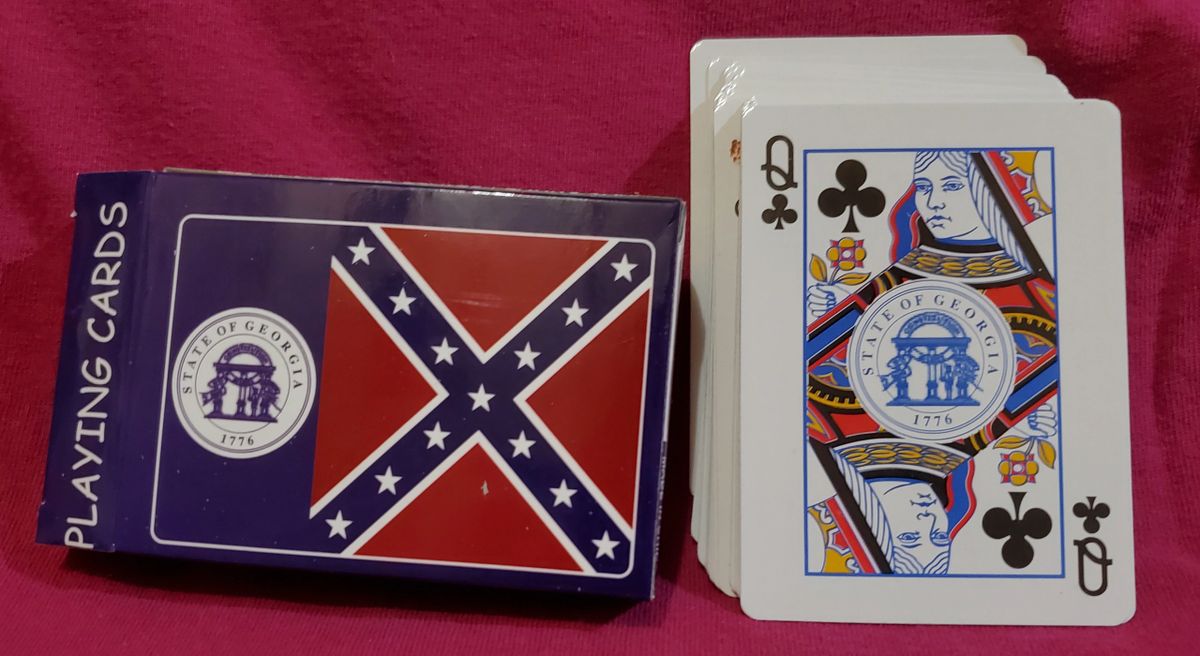 Old Georgia Battle Flag Playing Cards