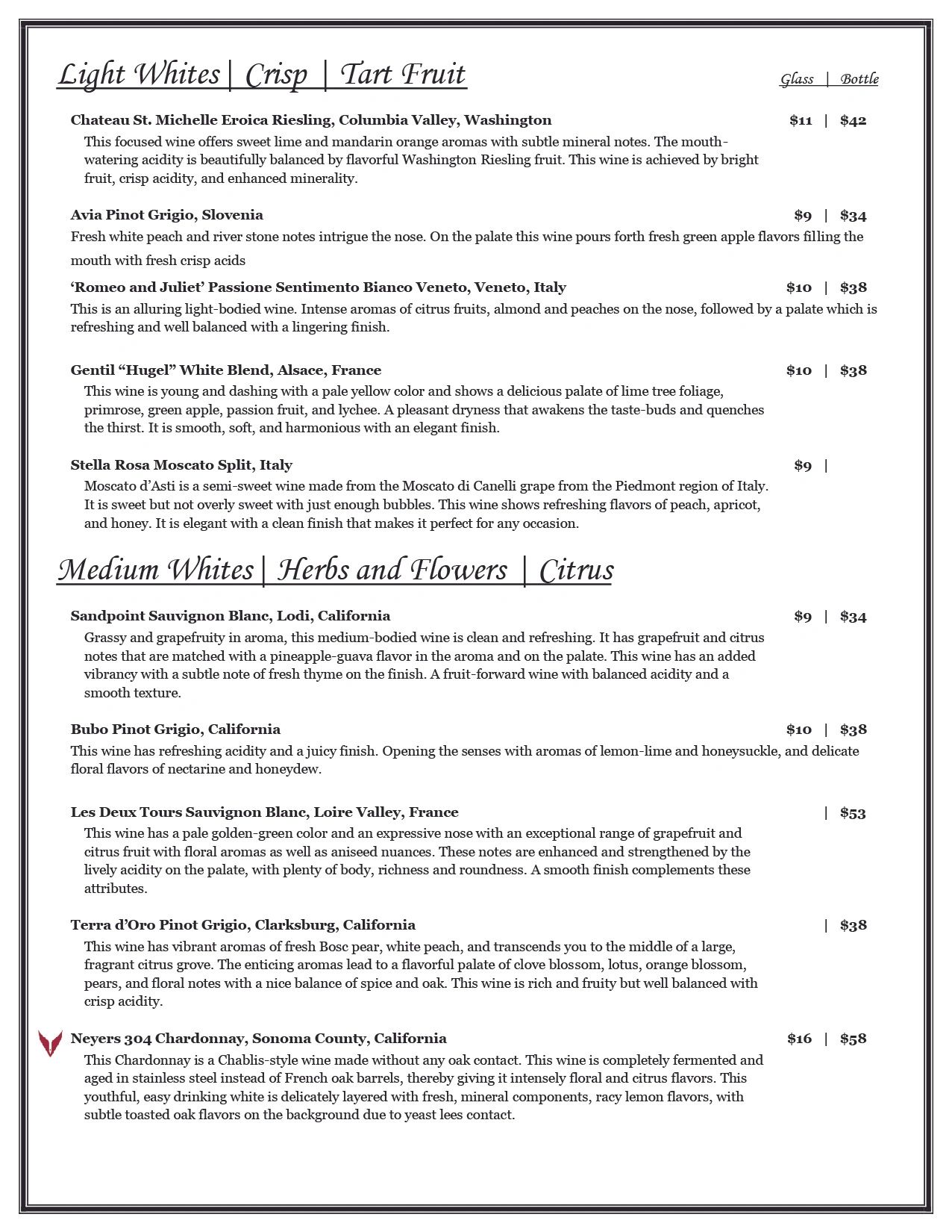 Wine List