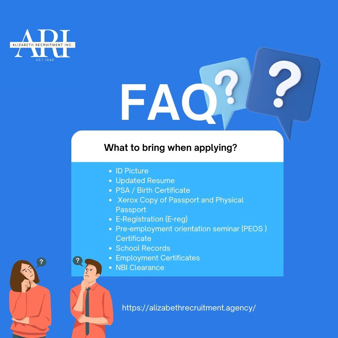 General Requirements for Filipinos (OFWS) applying to Japan