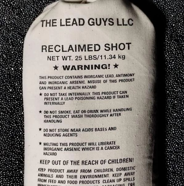 1 PALLET (120 BAGS) OF RECLAIMED PREMIUM LEAD SHOT (7.5-9 mixed) . 25 ...