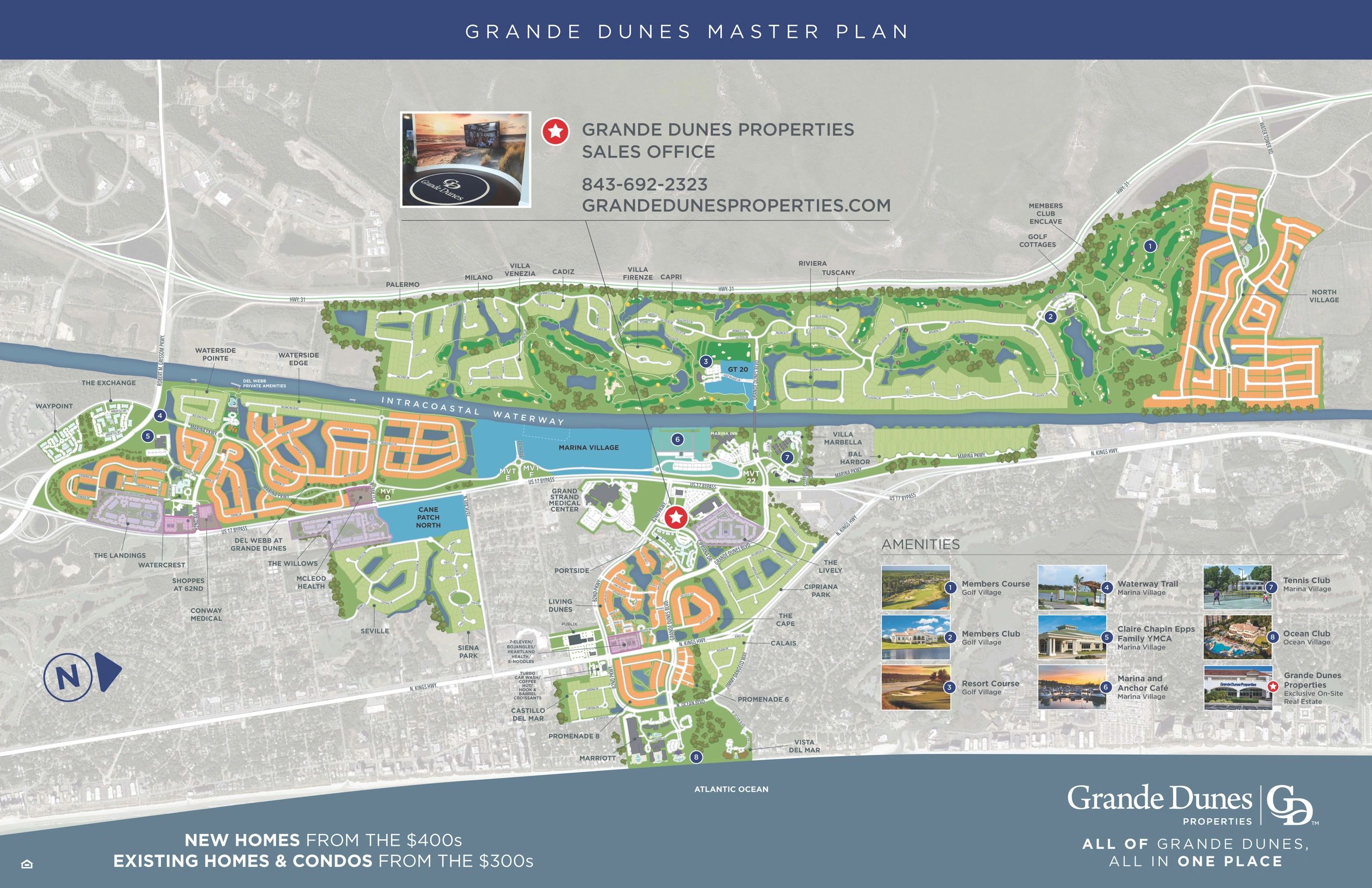Grande Dunes Map in Myrtle Beach, South Carolina