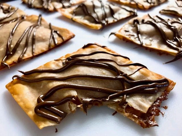 Toasted Nutella Ravioli with Mascarpone and Chocolate