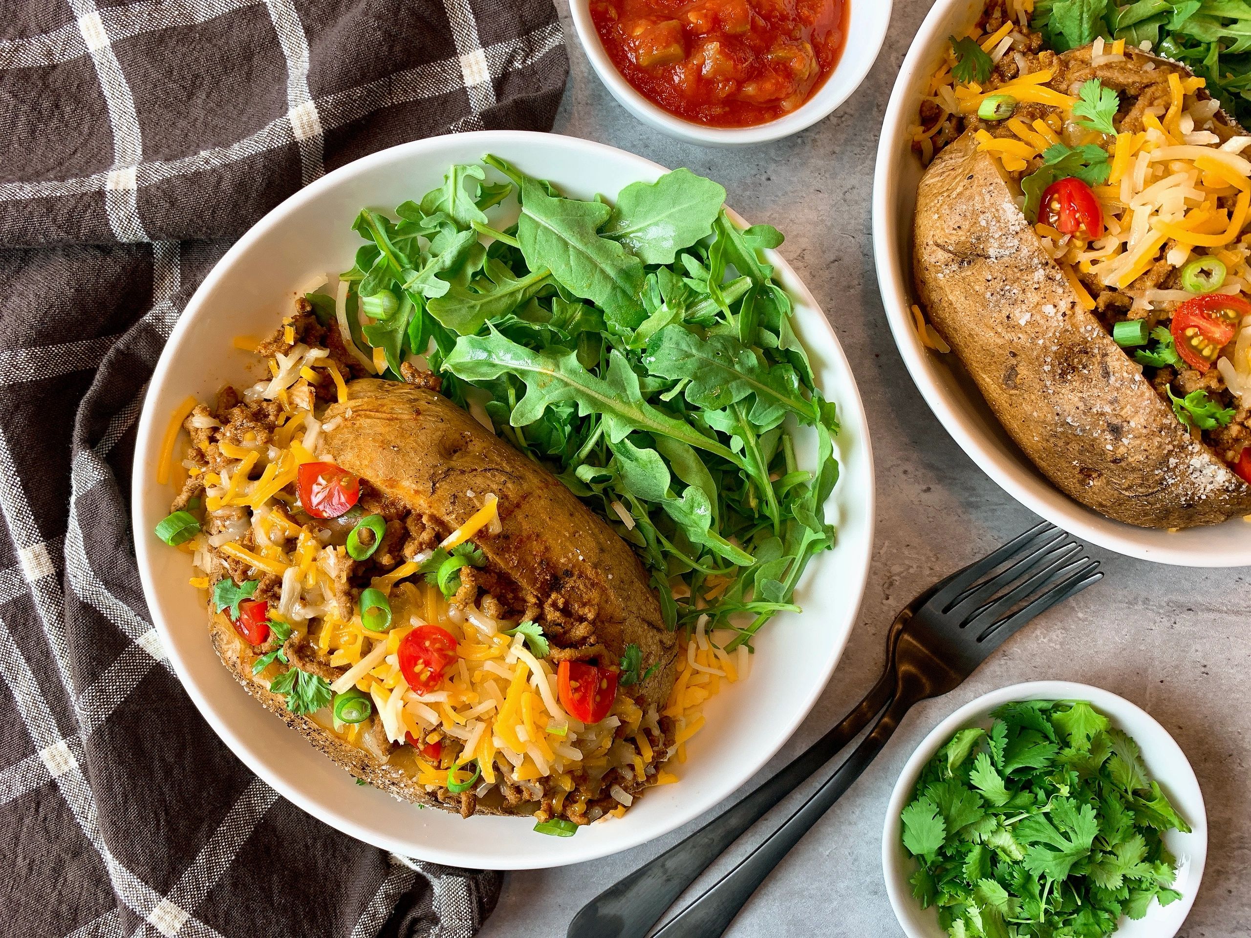 Loaded Potato Taco Bowls