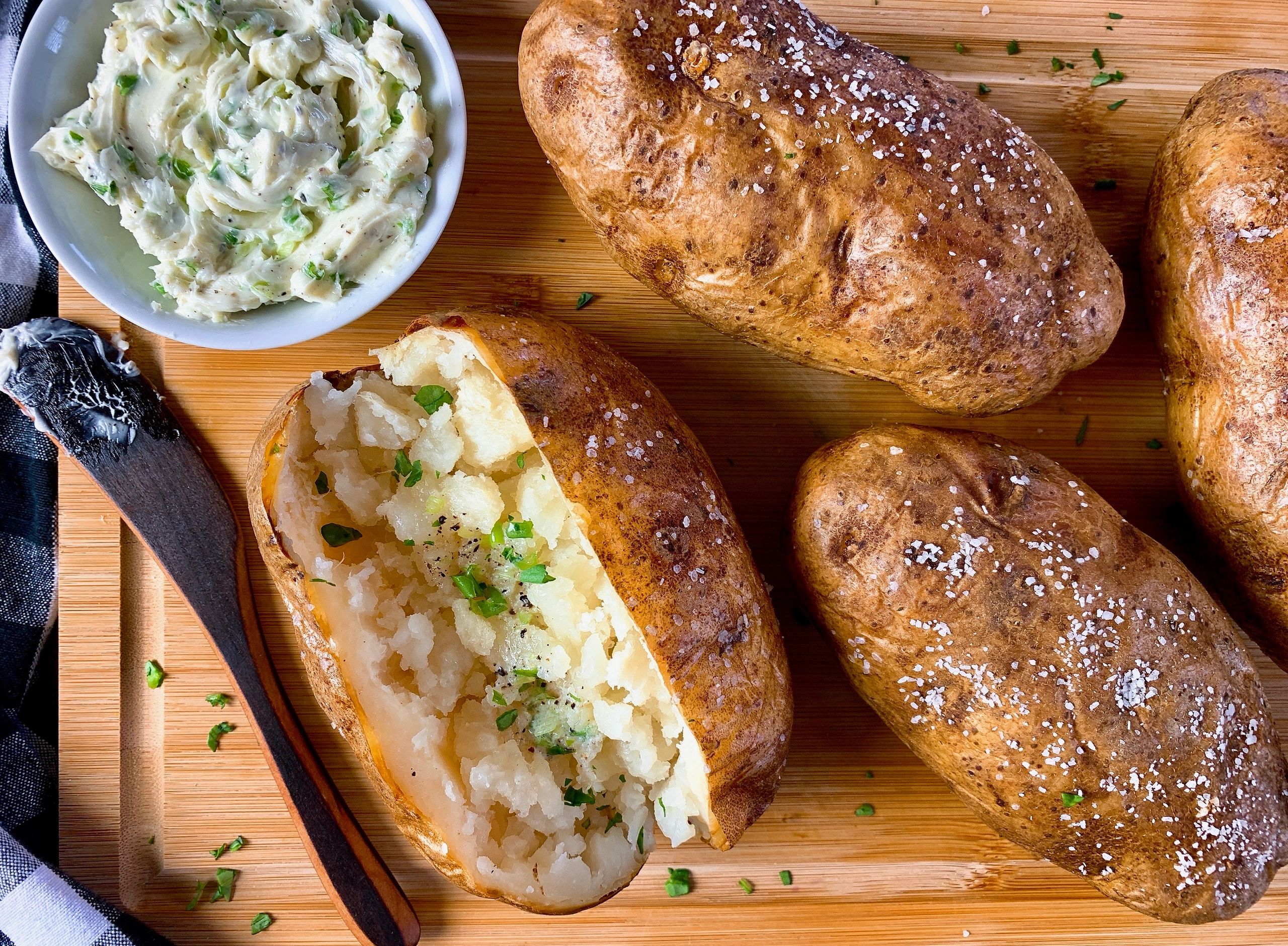 Roasted Salted Potatoes with Compound Butter