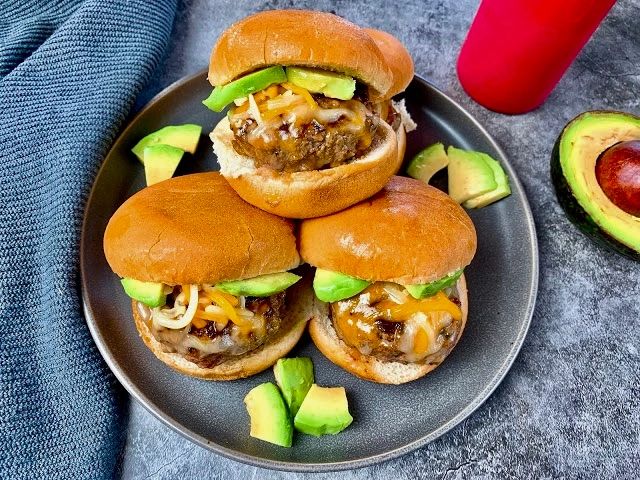 Tex Mex Beef Sliders with Green Chiles and Mexican Cheese