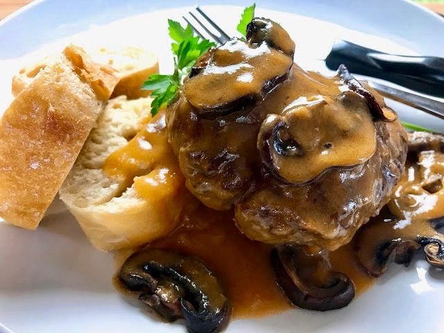 Hamburger Steaks with Mushroom Gravy