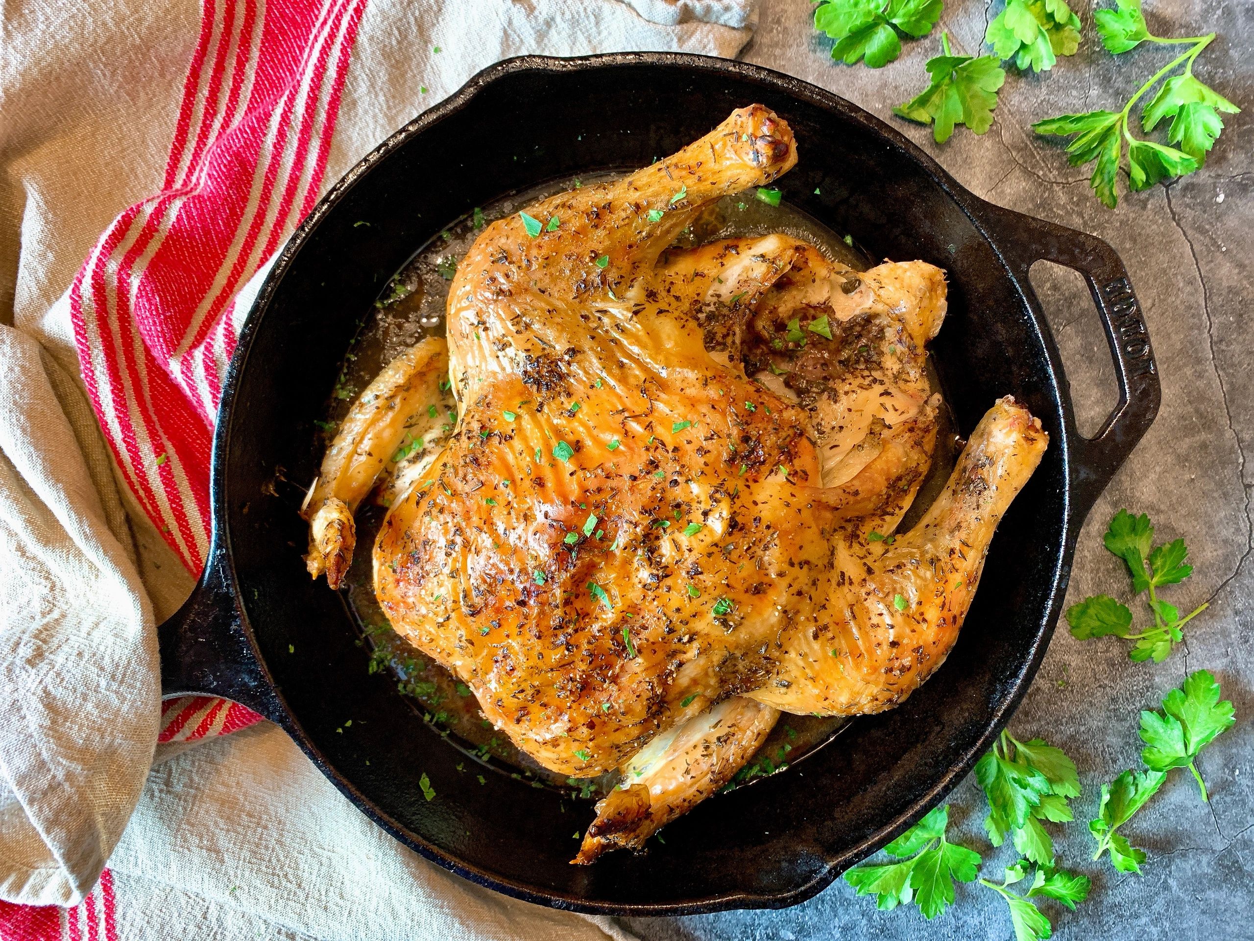 Easy Skillet Roasted Chicken