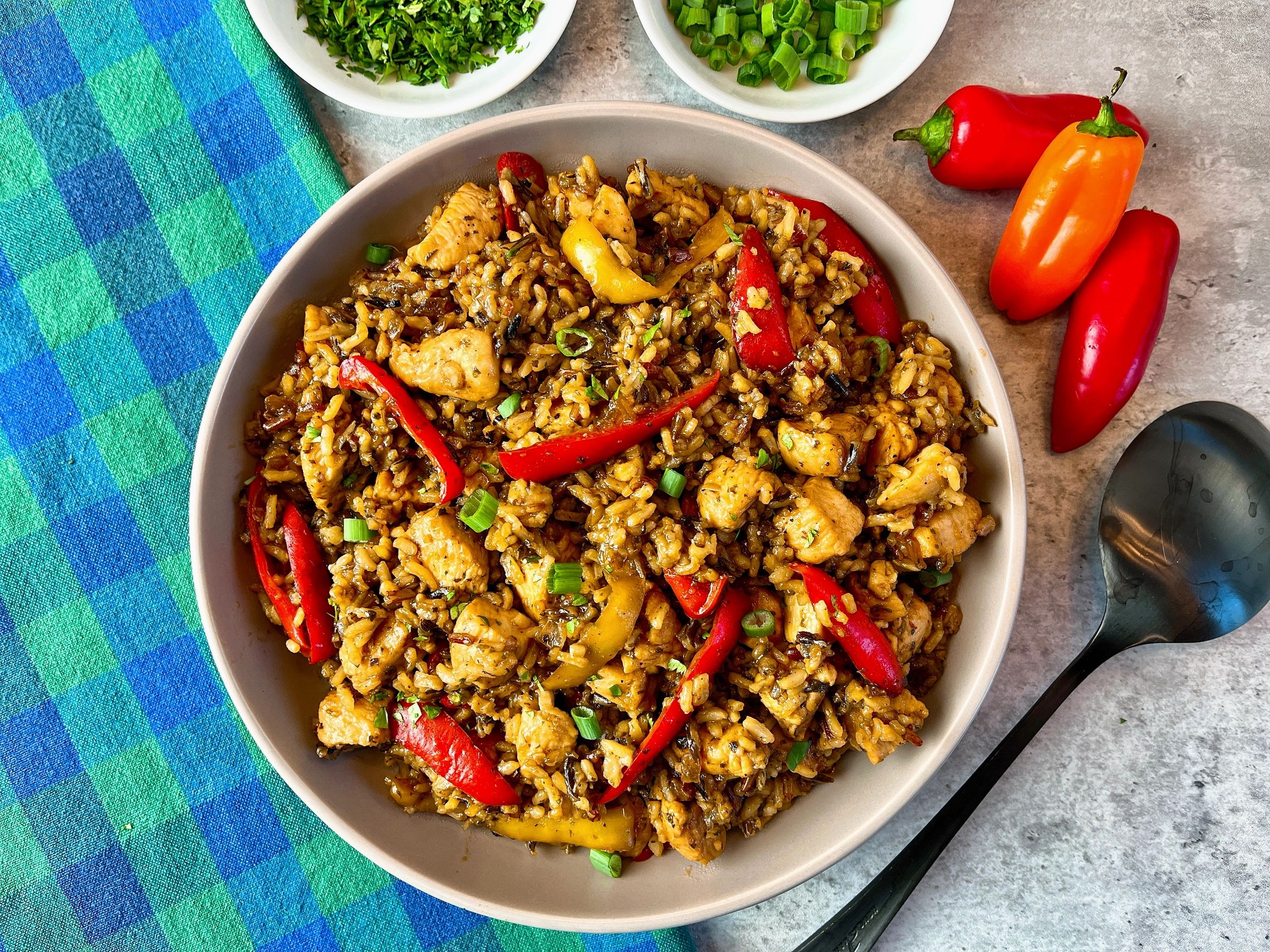 Stir-Fried Chicken and Rice