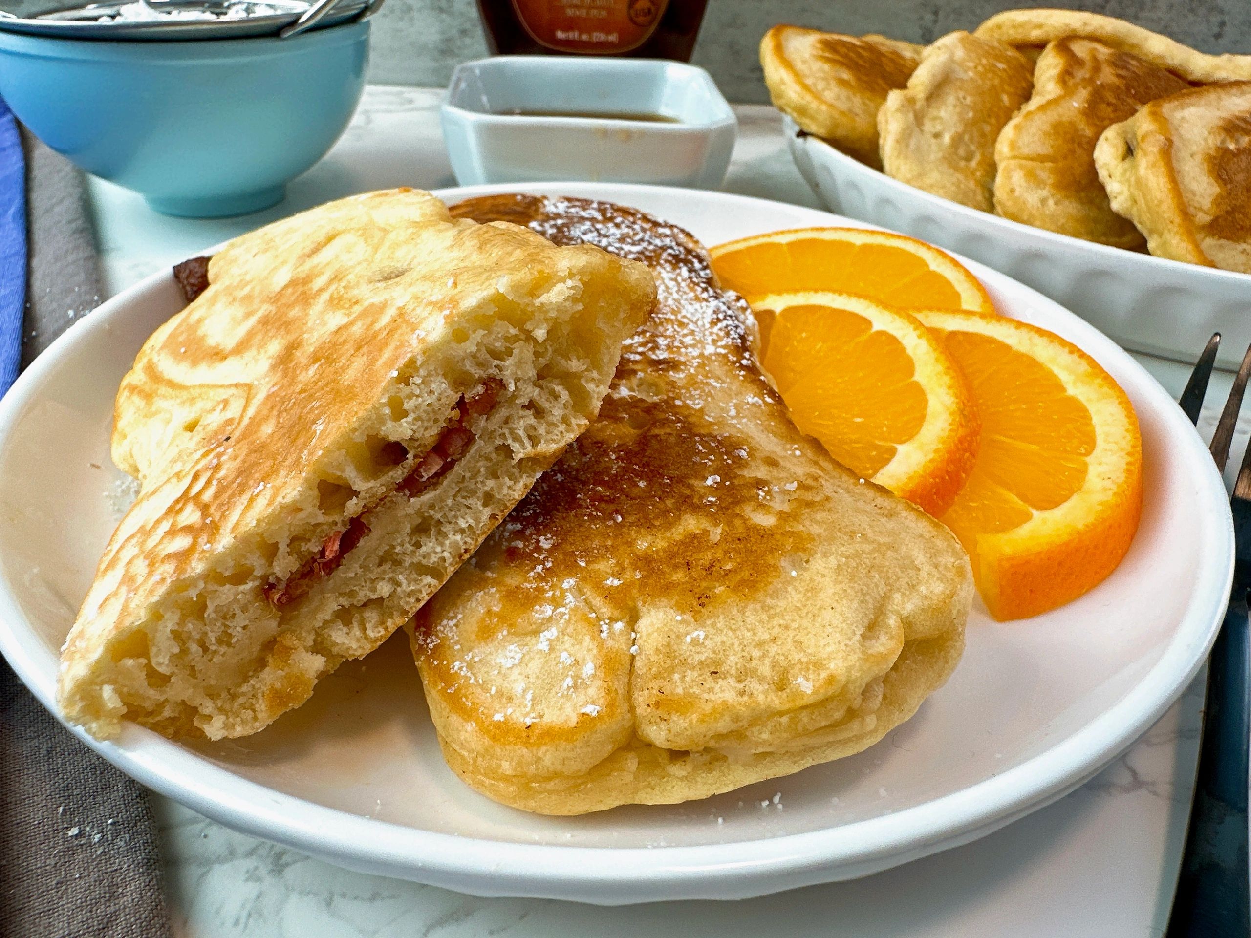 Bacon Stuffed Pancakes