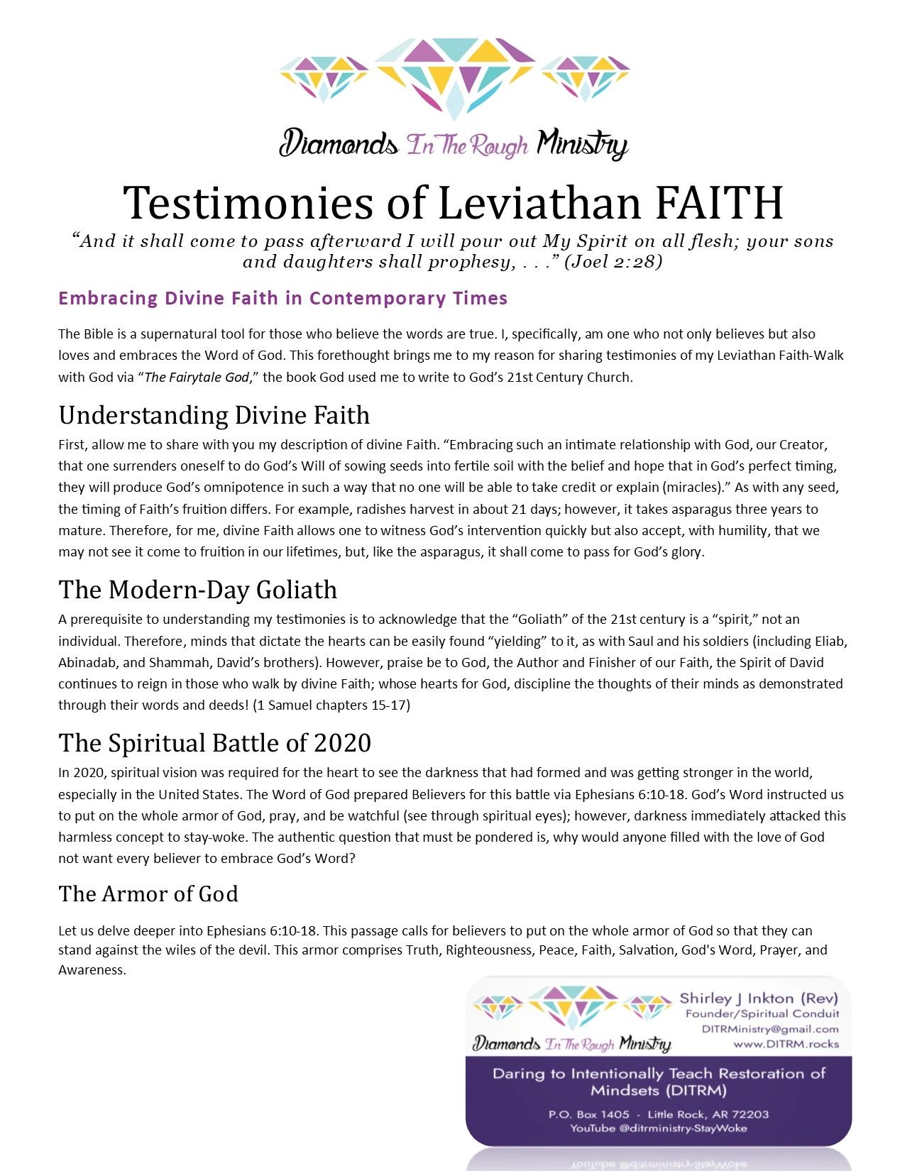 Celebrating Faith and History!
