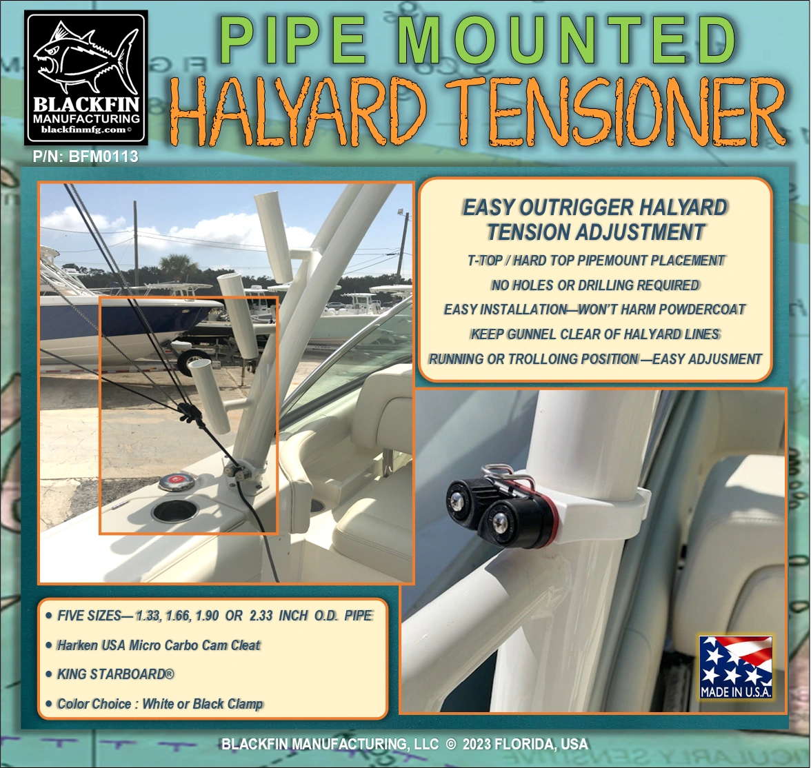 Outrigger Halyard Tensioner - Pipe Mount (Set of Two)