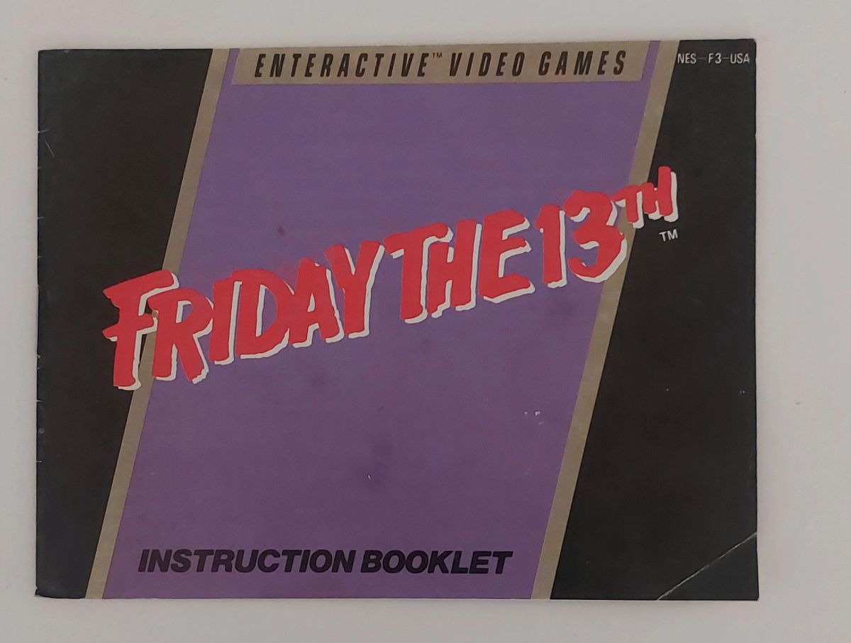 Nintendo NES Friday the 13th manual only