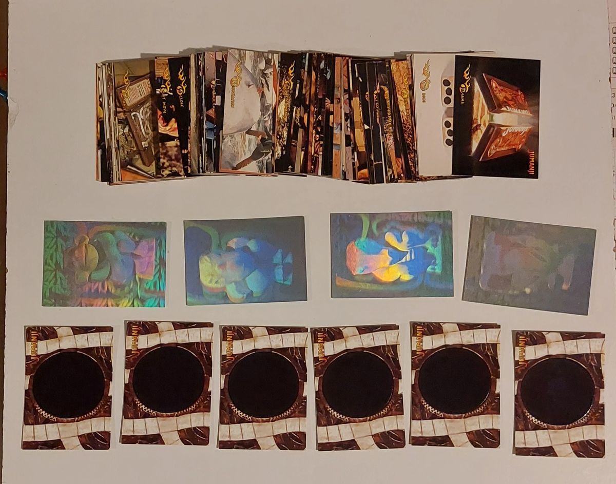 Jumanji trading card set with 2 insert set