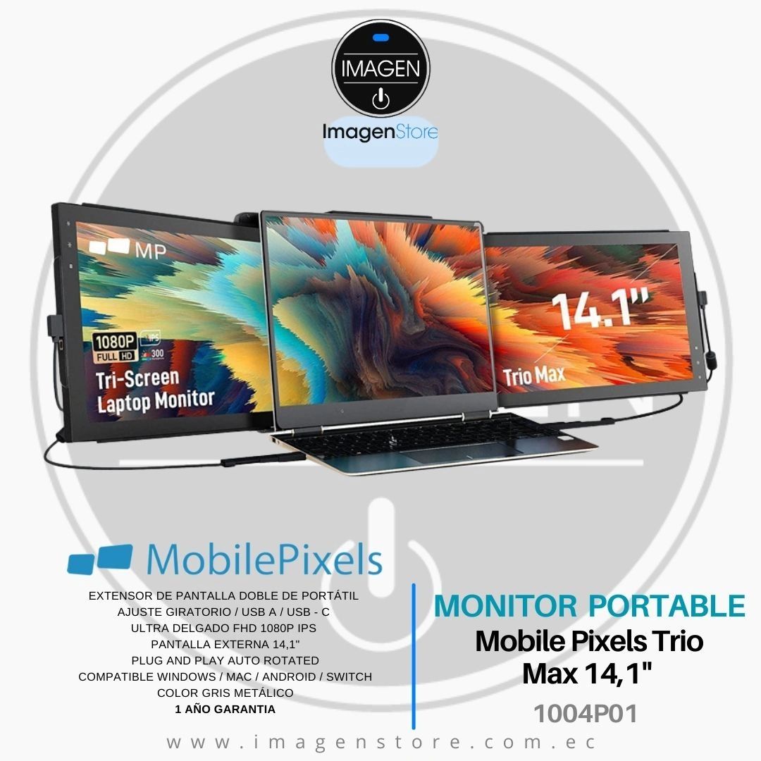 MONITOR PORTÁTIL TRIO MAX MOBILE PIXELS 14,1"