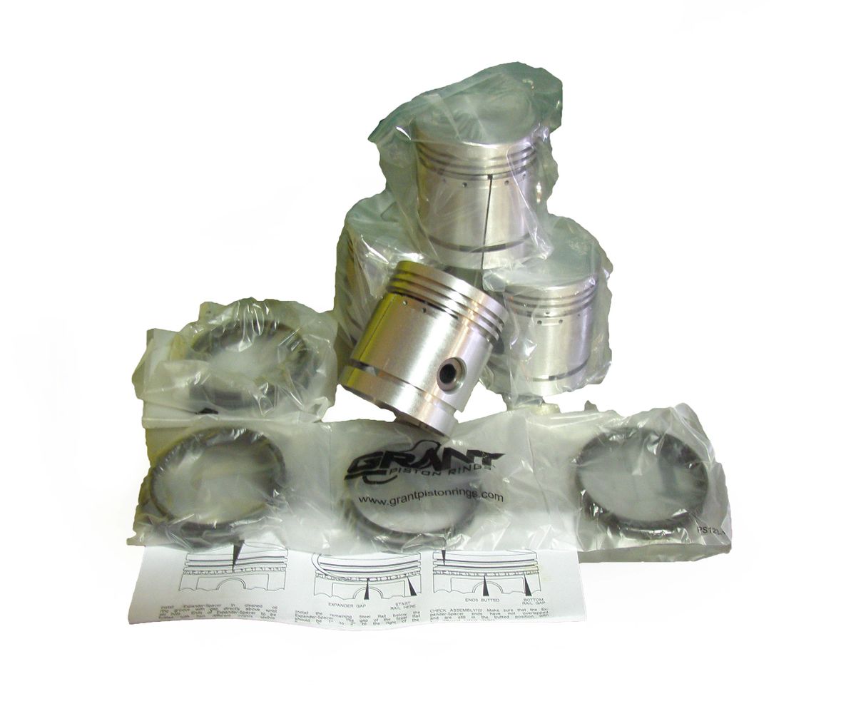 County Piston Sets - Split skirt, four ring. XPAG & XPEG