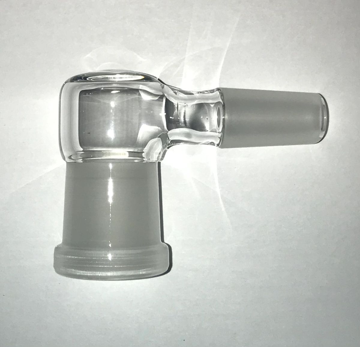 14MM MALE TO 18MM FEMALE GLASS ANGLE ADAPTER 90 DEGREE