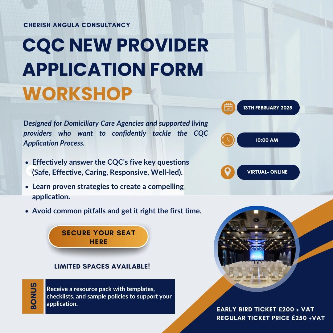 CQC New Provider Application Form Workshop