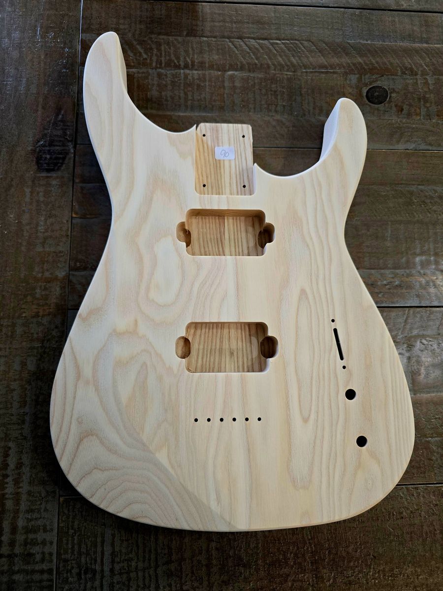 Super Strat-Style Guitar Body, Ash, HH