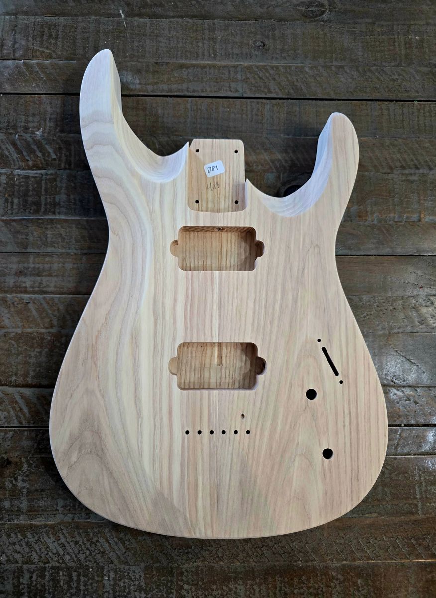Super Strat-Style Guitar Body, Ash, HH