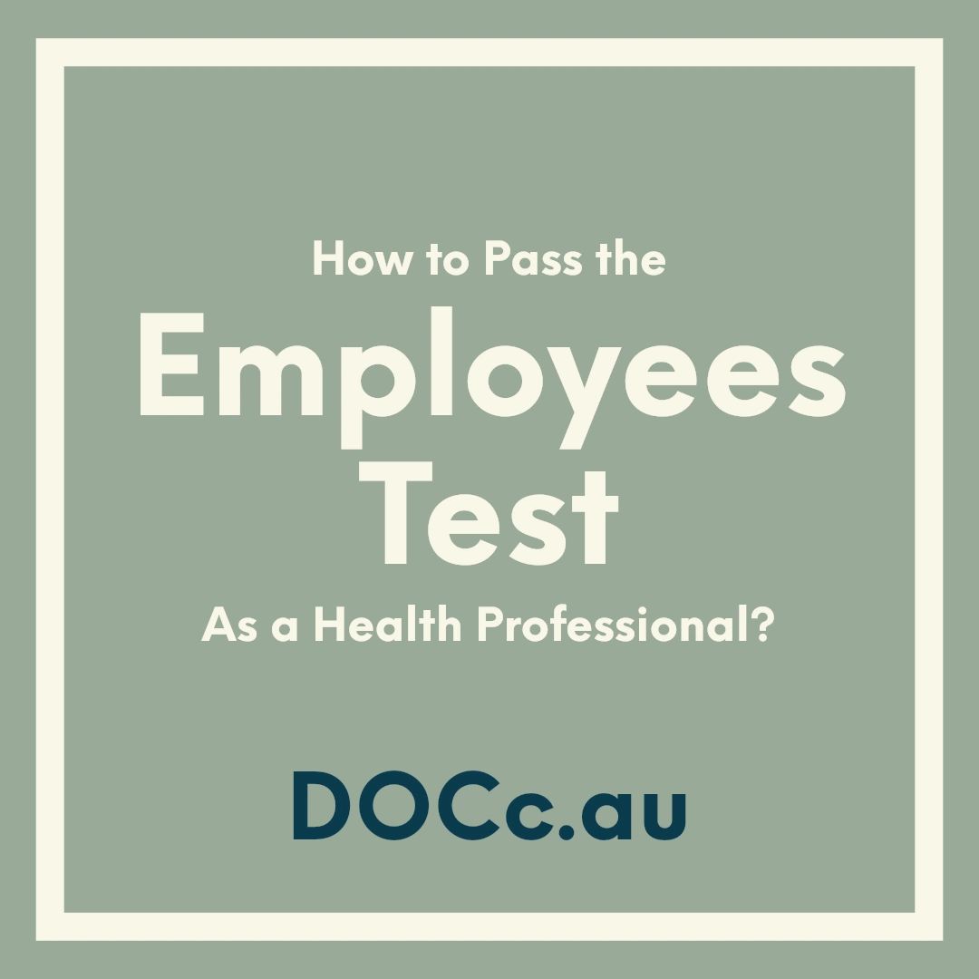 How to Pass the Employees Test as a Health Professional